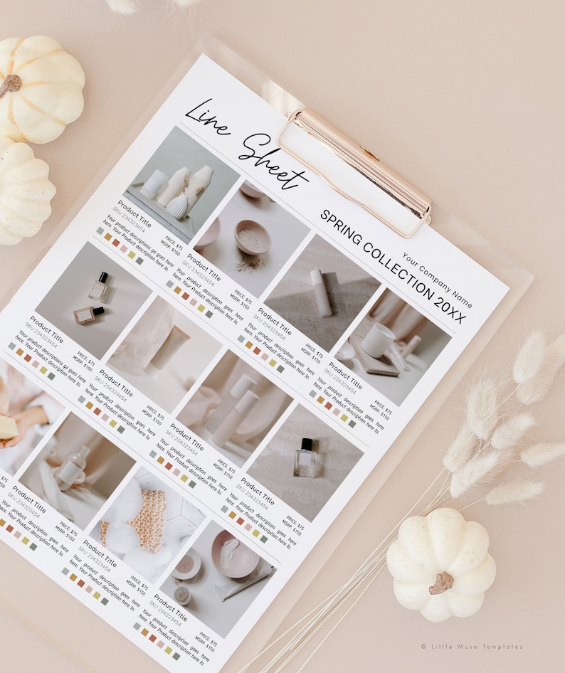 Printable Line Sheet Wholesale Line Sheet Wholesale - Etsy
