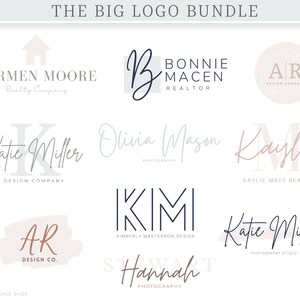 Premade Logo Bundle for Canva - Editable Logos - Modern Logo Bundle ...