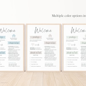 Vacation Rental Welcome Sign Template: Printable Airbnb Host Sign ...