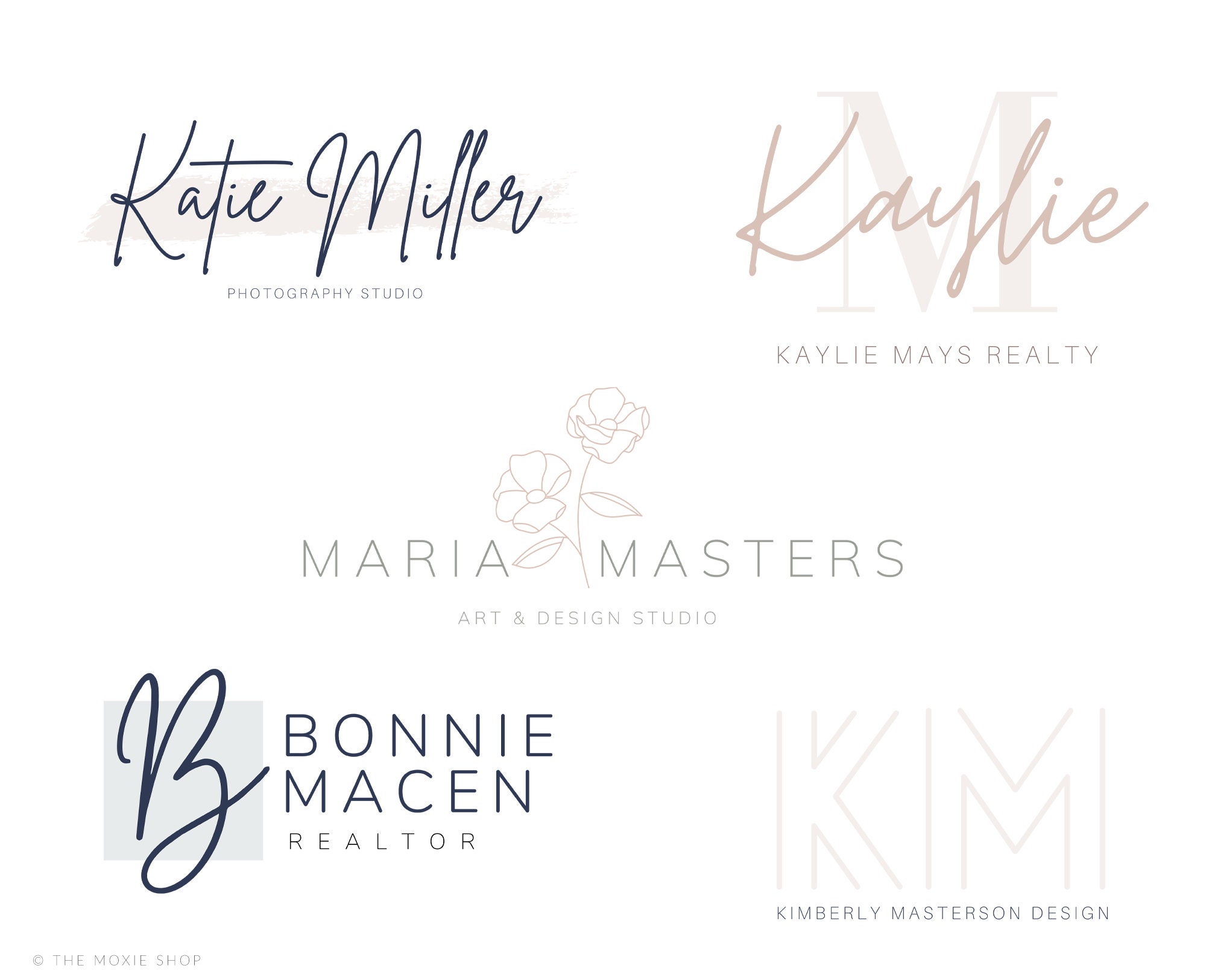 Premade Logo Bundle for Canva Editable Logos Modern Logo | Etsy