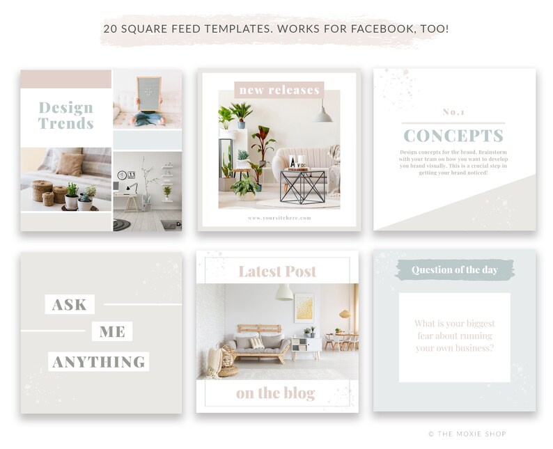 Instagram Post Templates for Canva Instagram Tile Templates for Canva ...