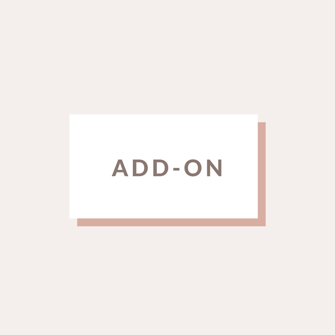 Add-on to Your Design. - Etsy