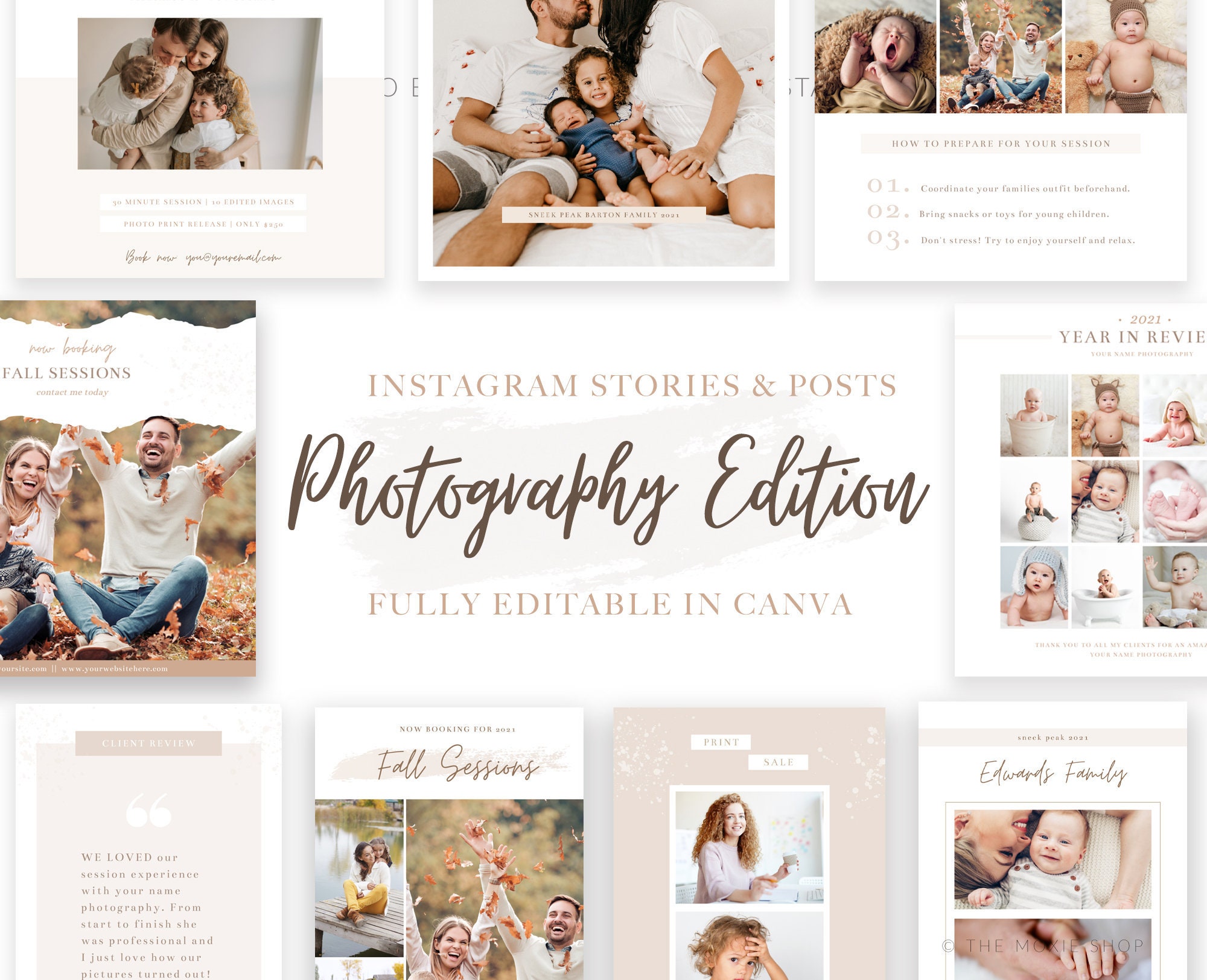 Photography Instagram Templates for Canva Social Media | Etsy