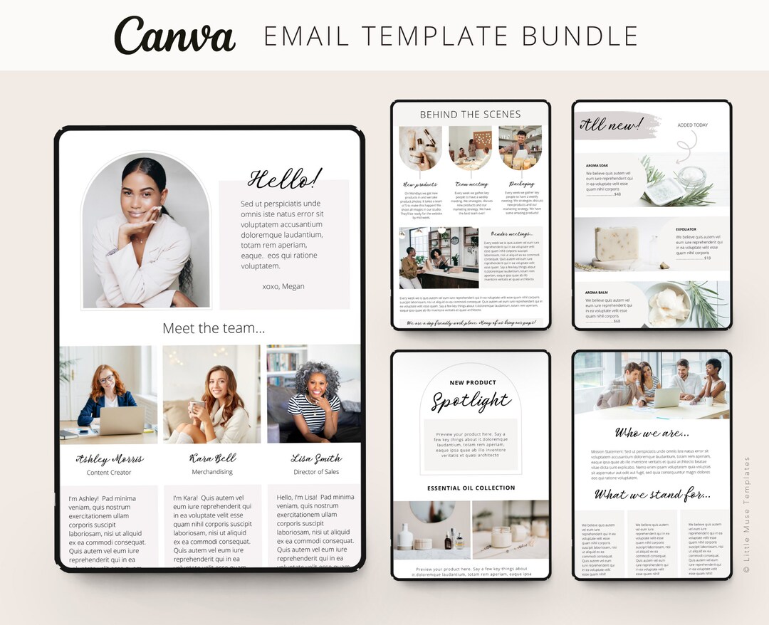Email Templates for Canva - Newsletter Canva Templates for Ecommerce ...