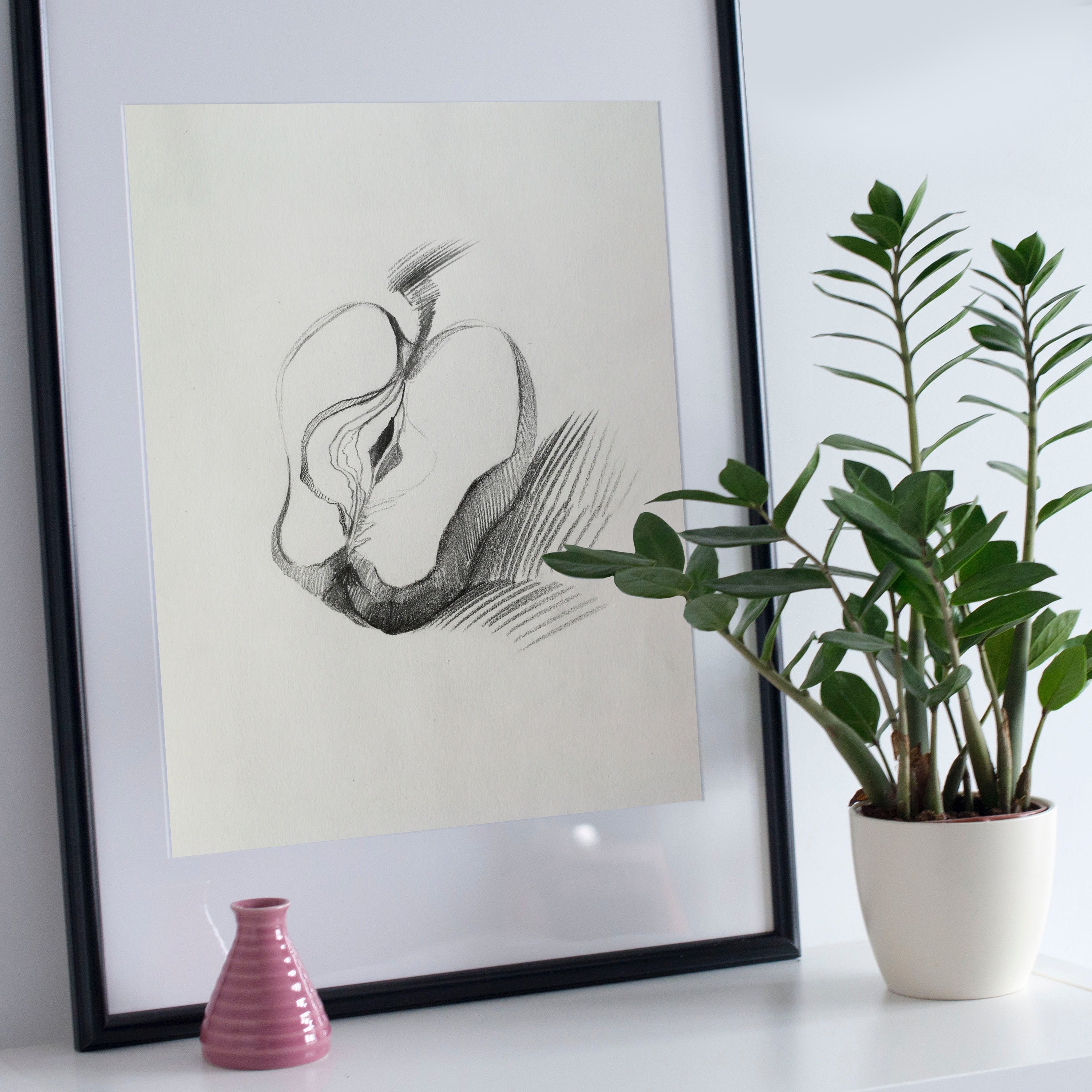 Apple Pencil Drawing A4, Pencil Sketch, Apple Drawing, Original Pencil ...