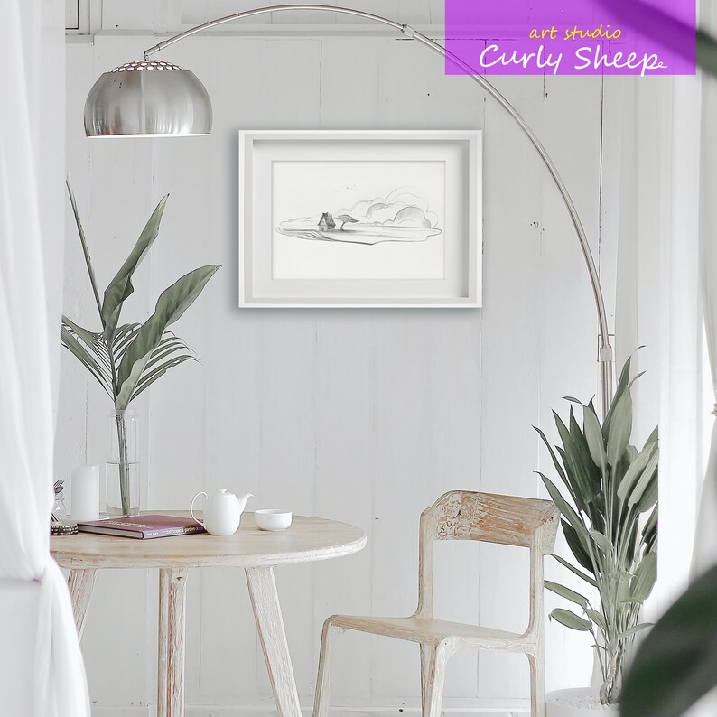 Home Landscape - Original Pencil Drawing A4 | House Pencil Sketch | New ...