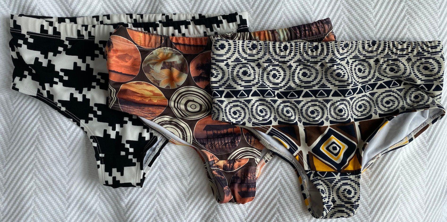 Retro Aztec Print Sunga Style Men's Swimsuit - Etsy