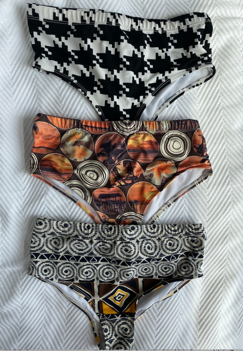 Retro Bubble Print Sunga Style Men's Swimsuit - Etsy