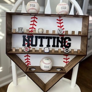 Personalized Home Plate Baseball & Ring Display, Softball Display - Etsy