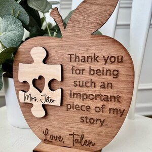 Thank You for Being Such an Important Part of My Story; Teacher ...