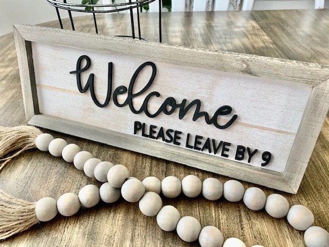Please Leave by 9 Home Decor Sign Funny Home Decor Sign | Etsy