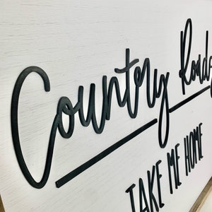 Country Roads Take Me Home Sign, Wooden Home Decor Sign, Home Decor ...