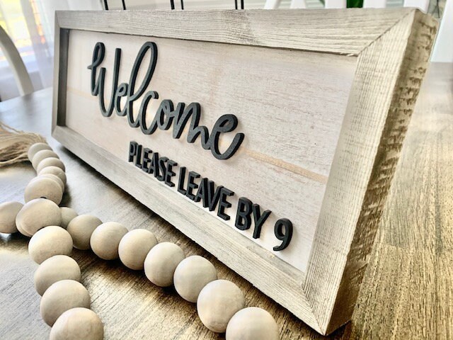 Please Leave by 9 Home Decor Sign Funny Home Decor Sign | Etsy