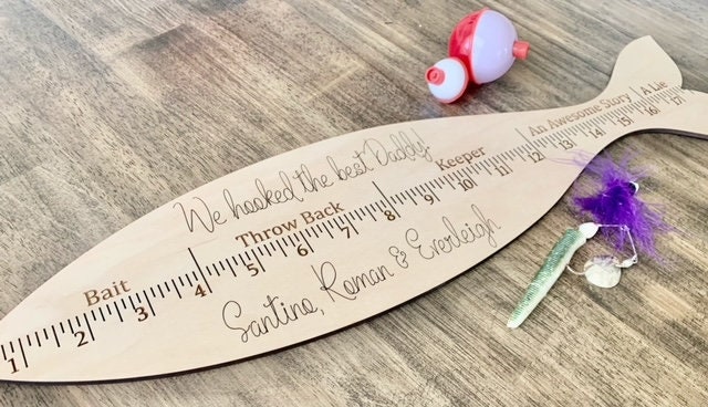 Personalized Wooden Fish Ruler Father's Day Gift Gift - Etsy