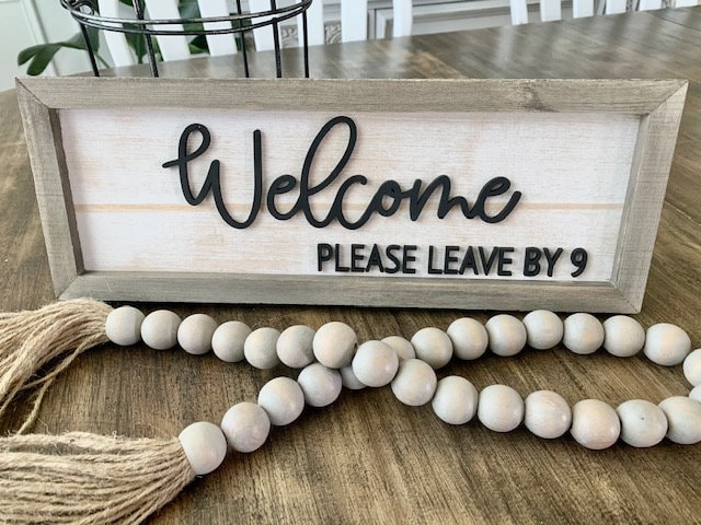 Please Leave by 9 Home Decor Sign Funny Home Decor Sign | Etsy