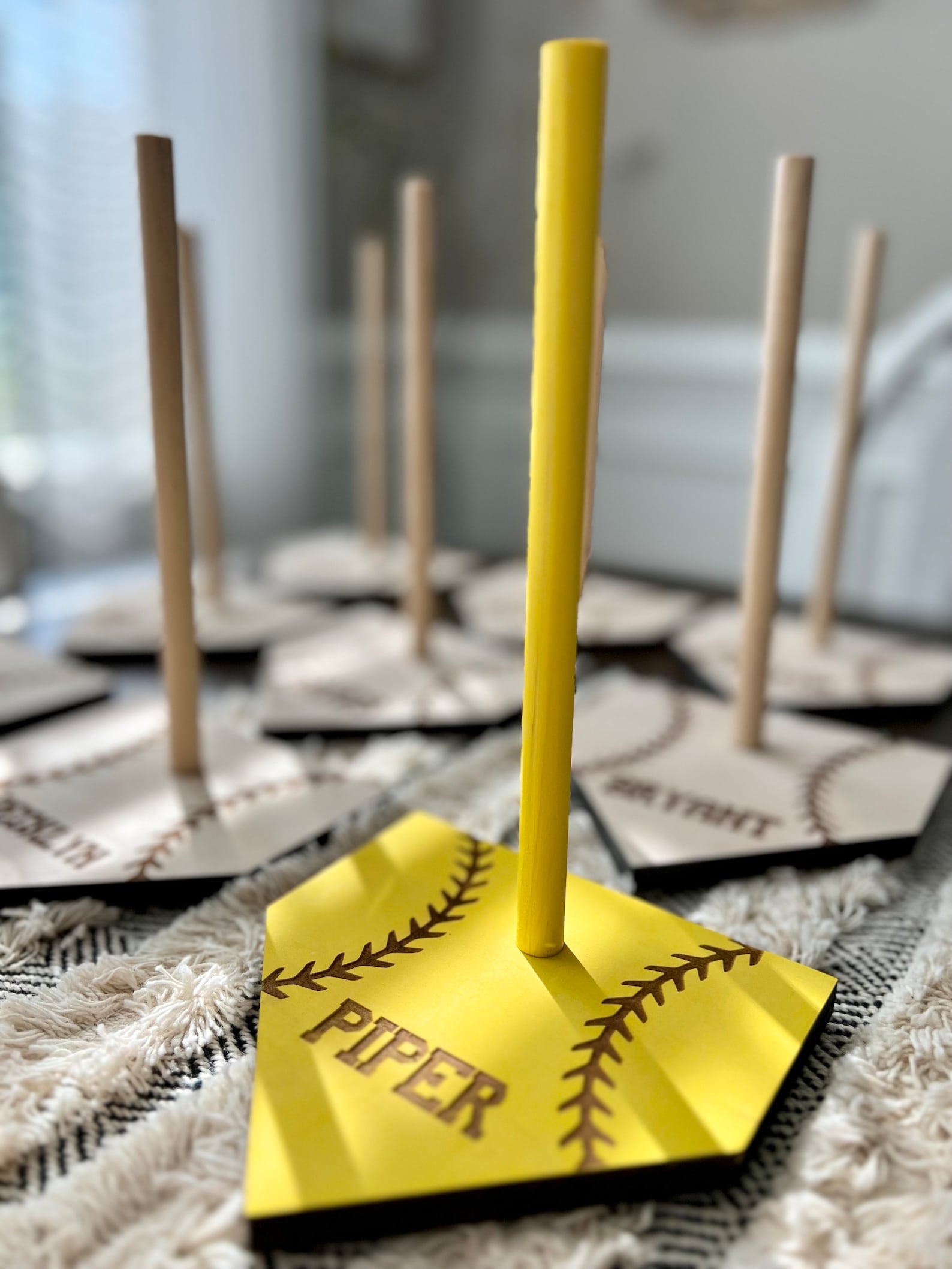 Personalized Baseball Softball Ring Holder – Sports Ring Display Stand ...