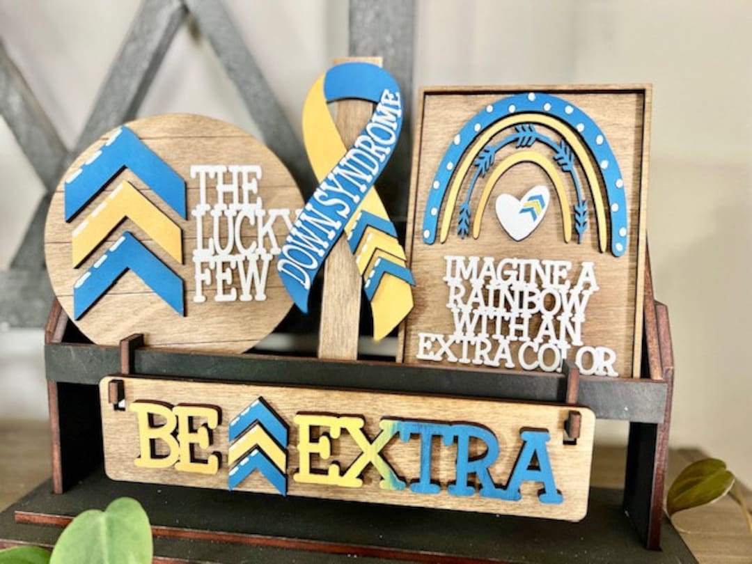 Down Syndrome Awareness, Be Extra, Wagon/shelf Insert Set, Tiered Tray ...