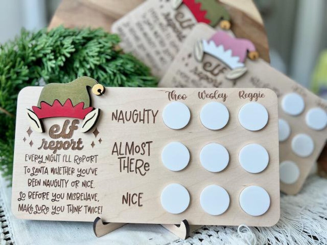 Personalized Christmas Elf Report, Christmas Decor for Kids, Elf Meter ...