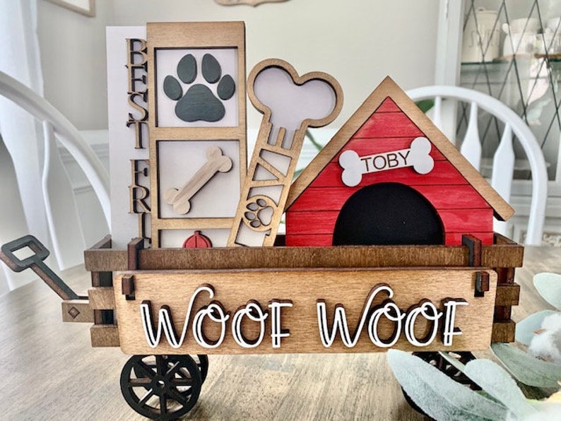 Woof Woof Wagon Insert, Woof Woof Shelf Inserts, Interchangeable Decor ...