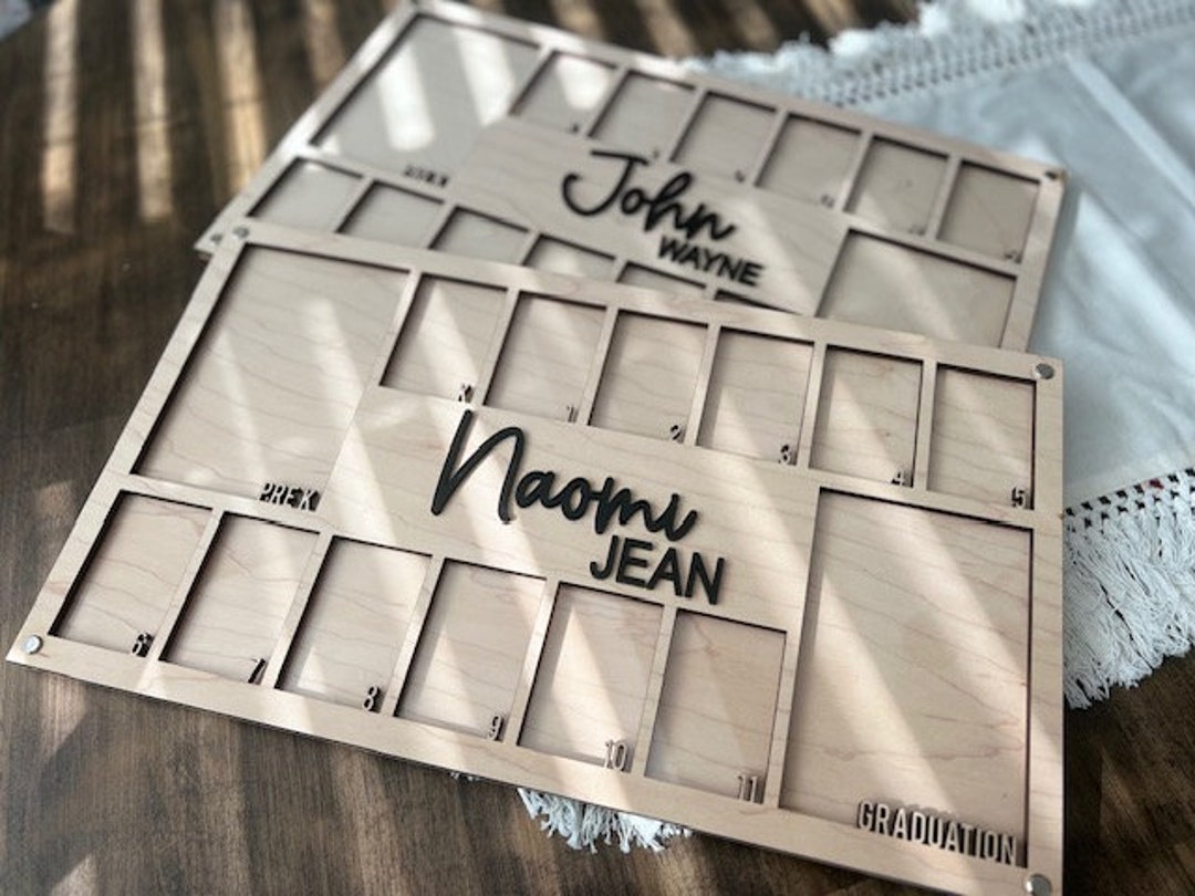 Personalized School Picture Frame, Prek Through Graduation Frame, Grade ...