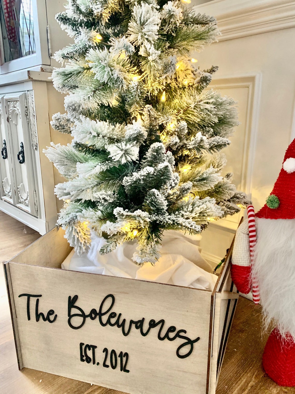 Christmas Tree Collar Wooden Tree Collar Personalized Tree | Etsy