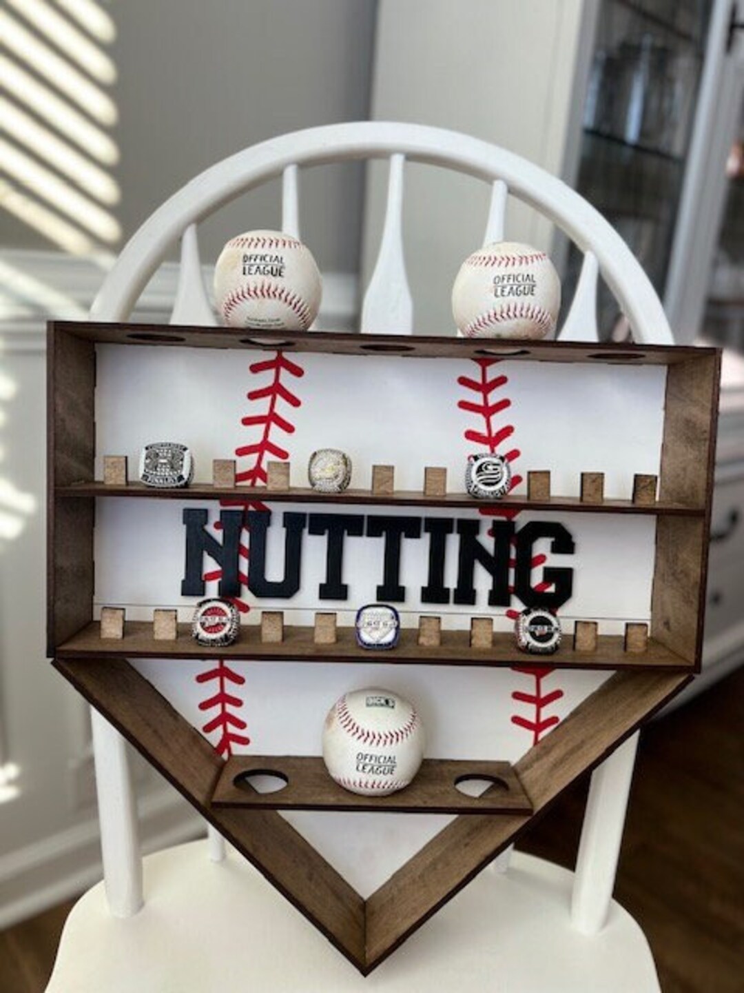 Personalized Home Plate Baseball & Ring Display, Softball Display - Etsy