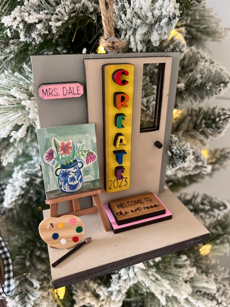 Art Teacher Christmas Ornament, Classroom Ornament, Holiday Ornament ...