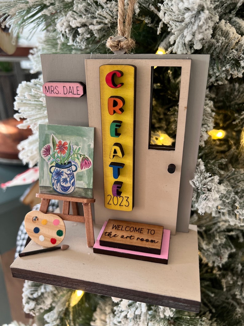 Art Teacher Christmas Ornament, Classroom Ornament, Holiday Ornament ...