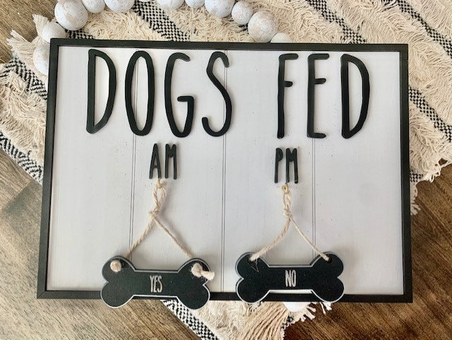 Dogs Fed Not Fed Wooden Sign Pet Food Reminder Laser-cut - Etsy