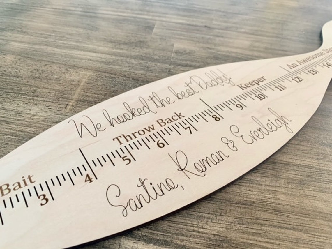 Personalized Wooden Fish Ruler Father's Day Gift Gift - Etsy