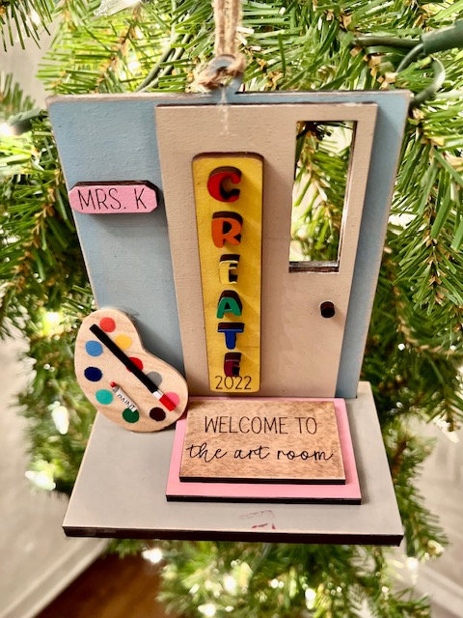 Art Teacher Christmas Ornament, Classroom Ornament, Holiday Ornament ...