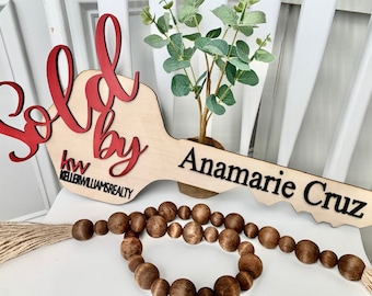 Real Estate Key Sign - Etsy