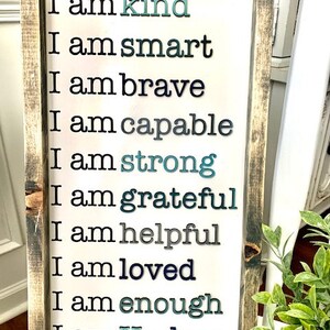Personalized Words of Affirmation Sign; Encouragement Sign, First ...