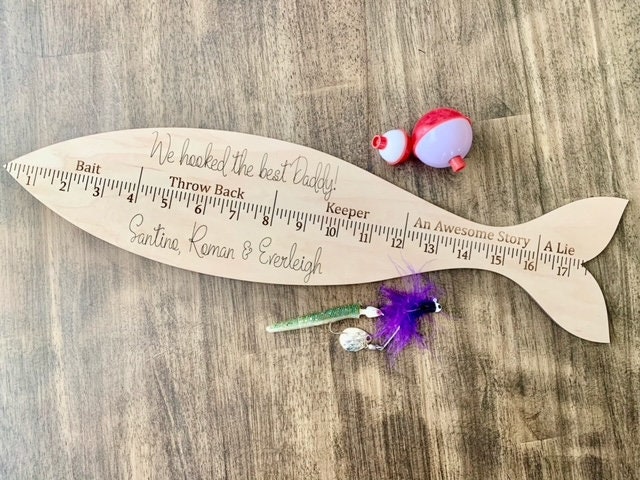 Personalized Wooden Fish Ruler Father's Day Gift Gift - Etsy