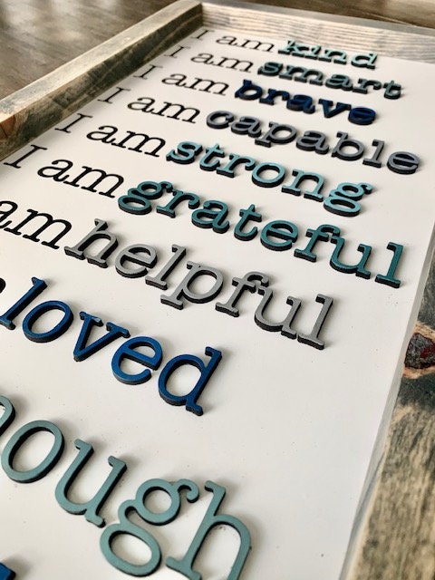 Personalized Words of Affirmation Sign Encouragement Sign - Etsy