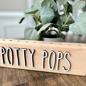Potty Pops Wood Sign; Potty Training, Bathroom Decor, Potty Training ...