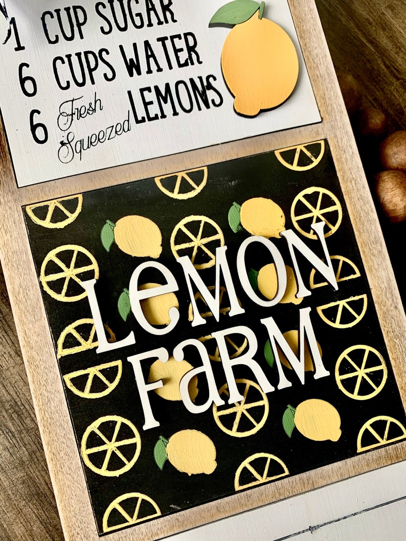 Interchangeable Leaning Ladder & Lemon Set Lemon Decor - Etsy