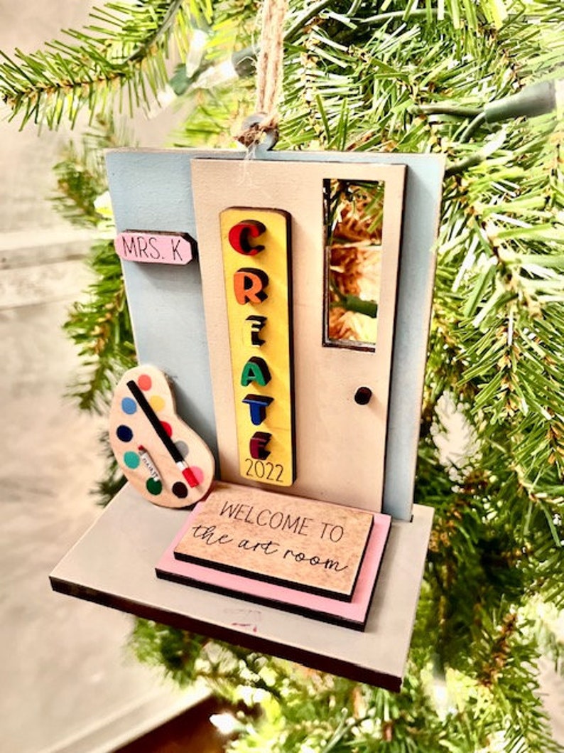Art Teacher Christmas Ornament, Classroom Ornament, Holiday Ornament ...
