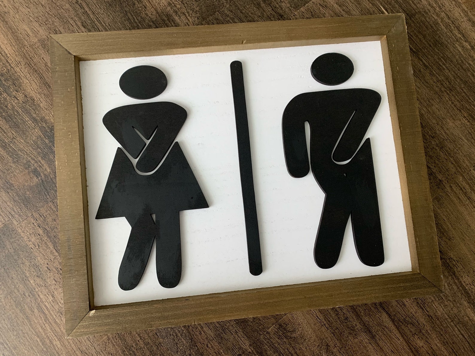 Male & Female Potty Dance Sign Bathroom Decor Bathroom Sign - Etsy