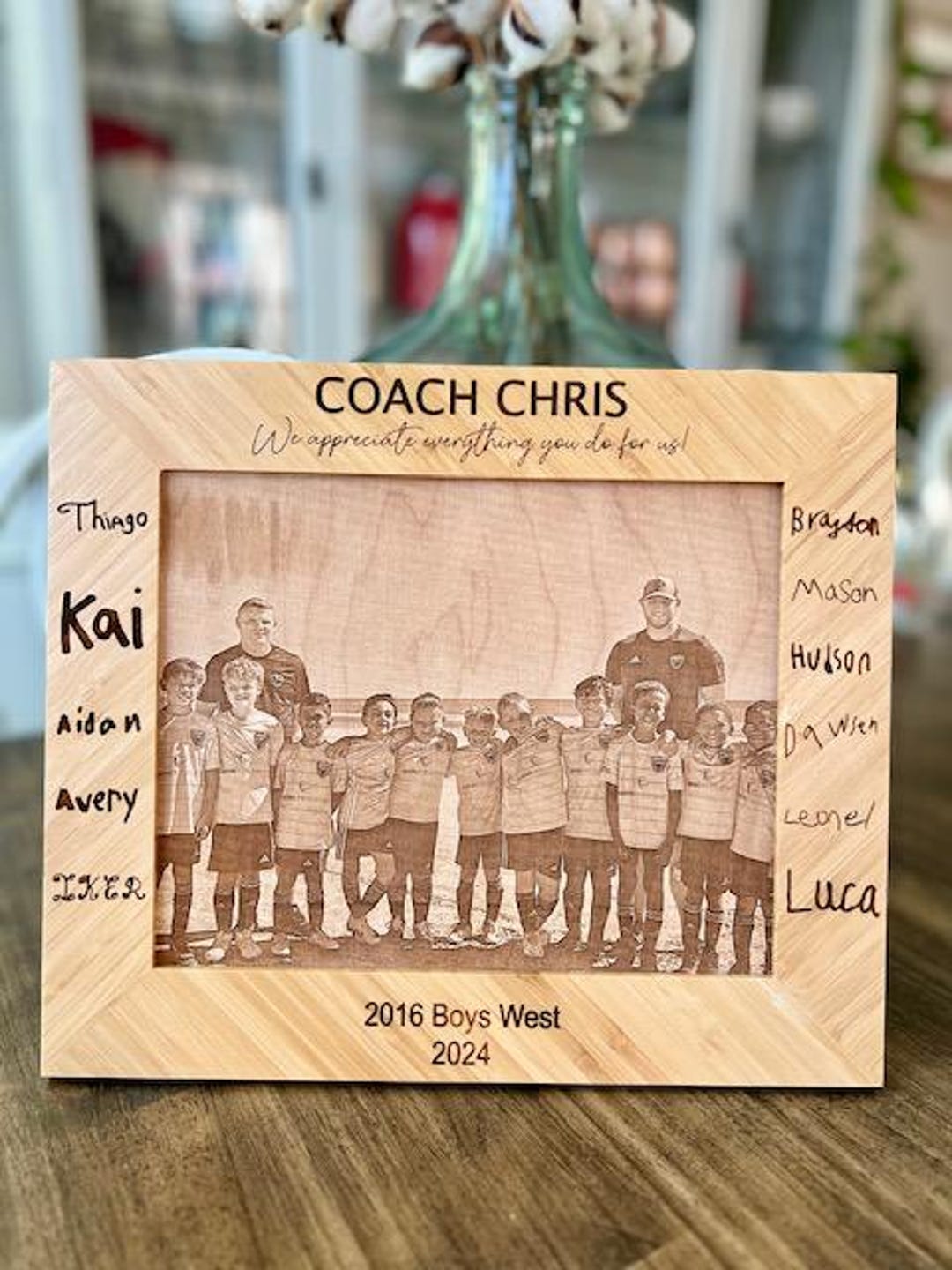 Engraved Team Photo & Frame, Team Picture for Coach, Gift for Coach - Etsy