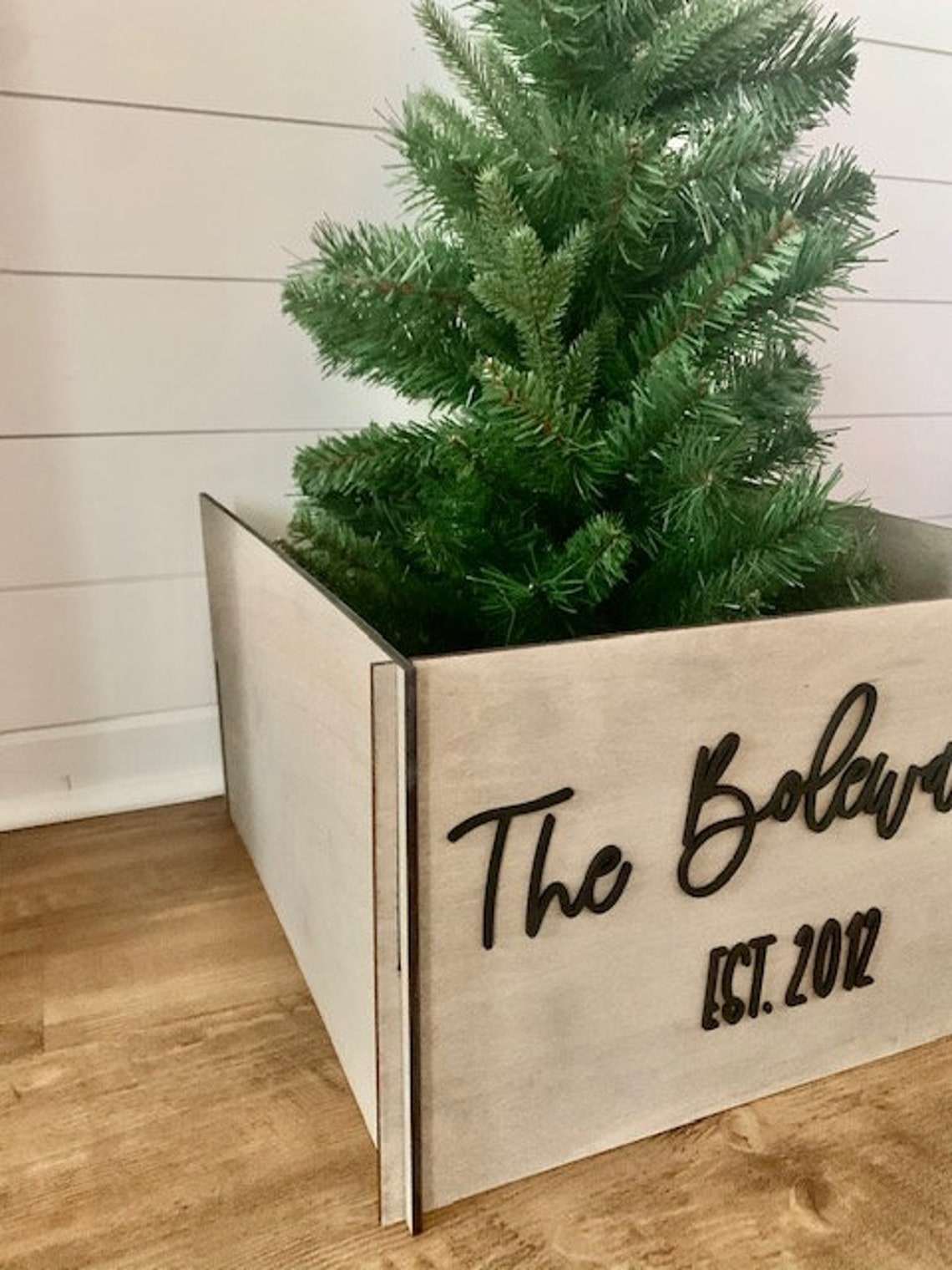 Christmas Tree Collar Wooden Tree Collar Personalized Tree | Etsy