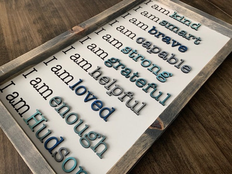 Personalized Words of Affirmation Sign; Encouragement Sign, First ...