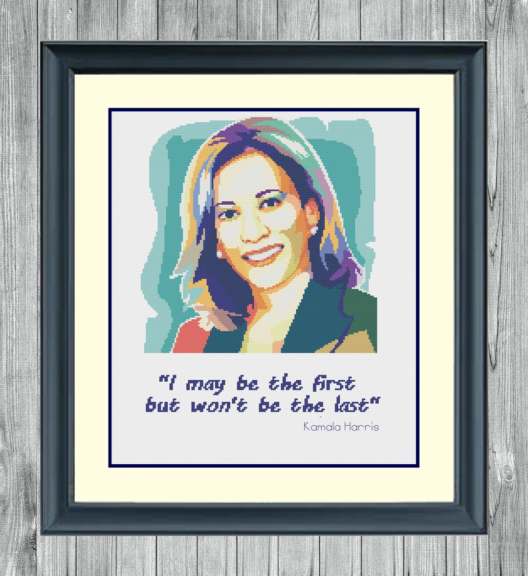 Kamala Harris Cross Stitch Pattern PDF Counted Cross Stitch - Etsy