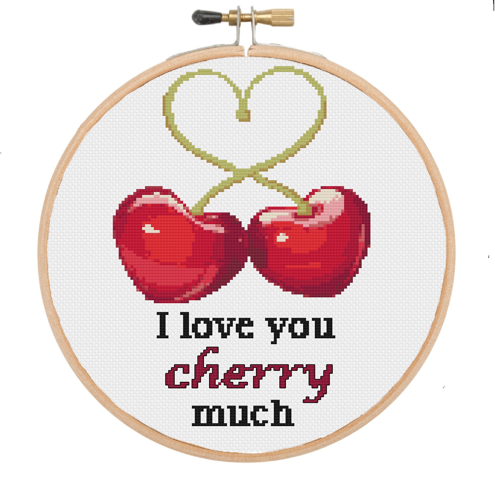 Cherry Cross Stitch Pattern Fruit Cross Stitch Chart Instant - Etsy
