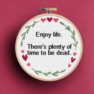 Inspirational Quote Cross Stitch Pattern PDF Funny Quote Cross Stitch ...