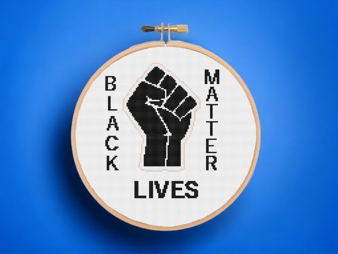 Black Lives Matter Cross Stitch Pattern PDF BLM Easy Cross - Etsy