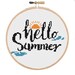 Hello Summer Cross Stitch Pattern PDF Easy Summer Cross Stitch Chart ...