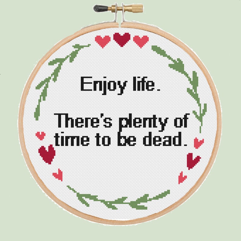 Inspirational Quote Cross Stitch Pattern PDF Funny Quote Cross Stitch ...