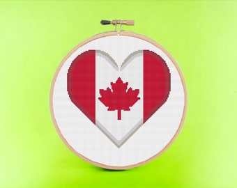 Canada Flag Cross-stitch Pattern - Etsy