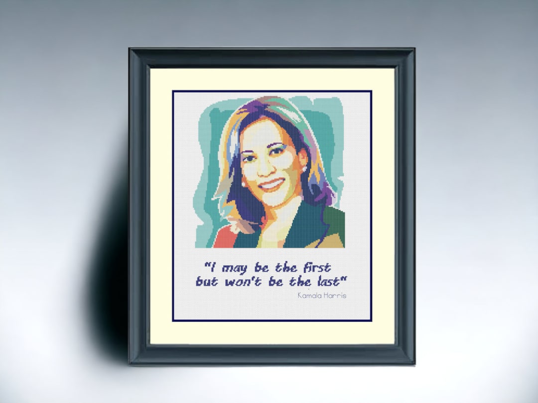 Kamala Harris Cross Stitch Pattern PDF | Counted Cross Stitch Pattern ...